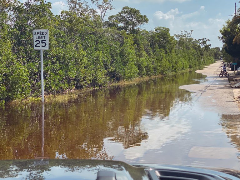 TIDAL FLOODING UNFOLDS IN KEY LARGO COMMUNITY