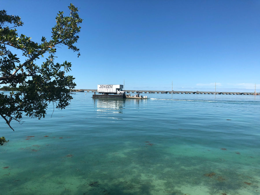 BARGES BYPASS BRIDGES: BUSINESS FINDS A WAY ON DUCK KEY