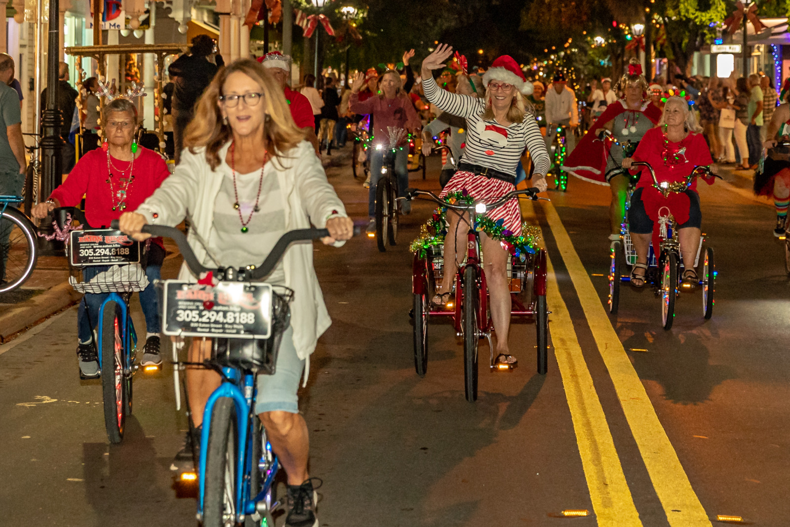 LIGHTED BIKE PARADE HITS THE STREETS OF KEY WEST