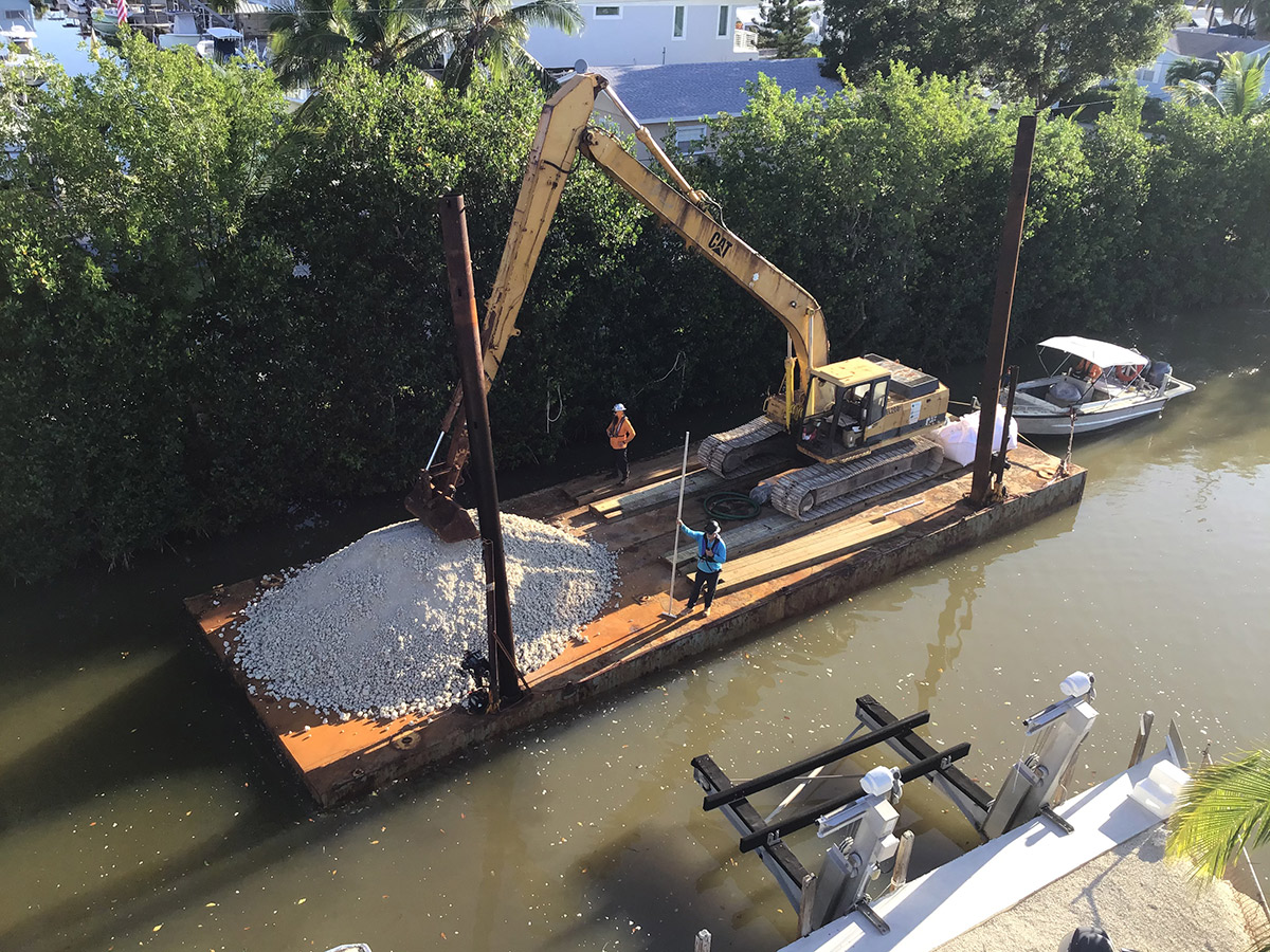 CANAL RESTORATIONS UNDERWAY IN KEY LARGO, FLORIDA