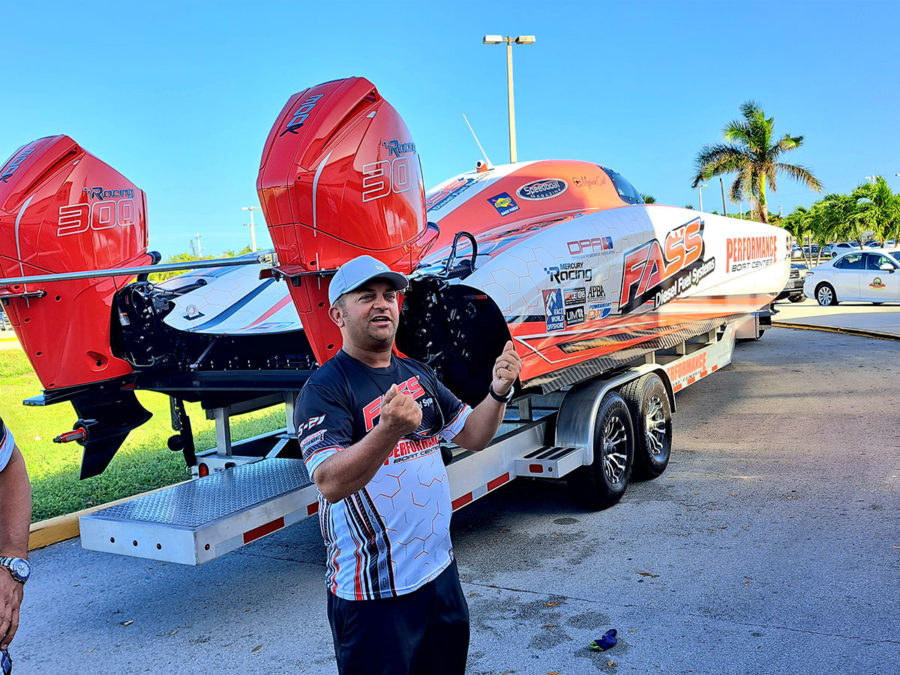 POWERBOATS PUSH THE ENVELOPE; TEAM VISITS KEY WEST HIGH SCHOOL
