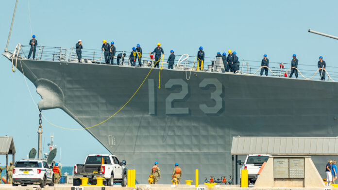 NEW NAVY DESTROYER ARRIVES IN KEY WEST FOR COMMISSIONING