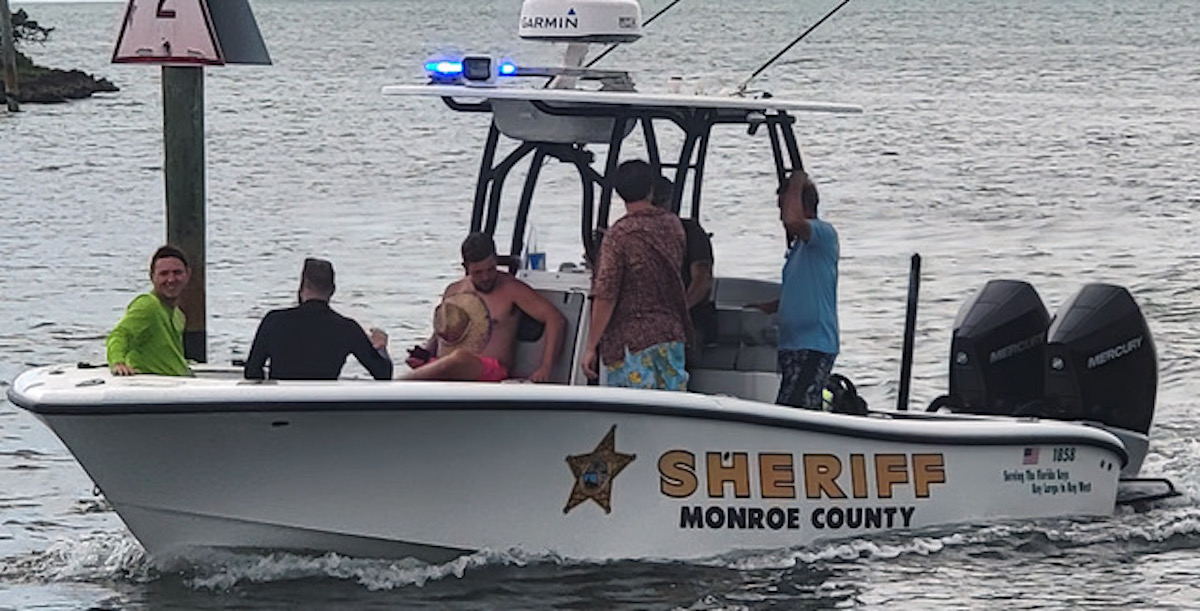 MARINERS RESCUED AFTER SHERIFF RICK RAMSAY SPOTS SINKING VESSEL