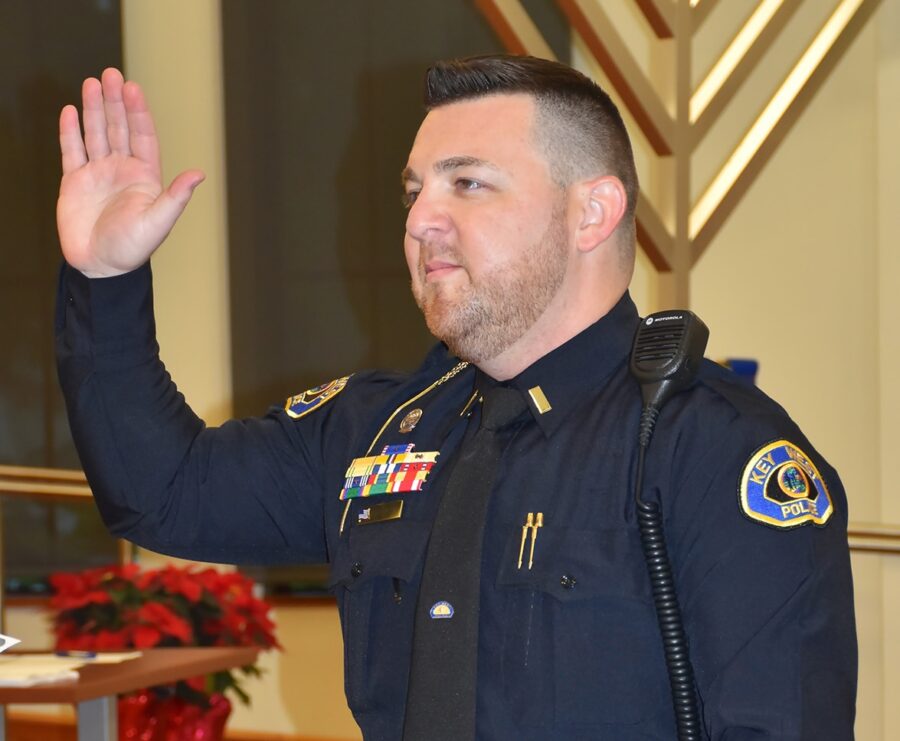 POLICE CHIEF PROMOTES STOCKTON & PETERS