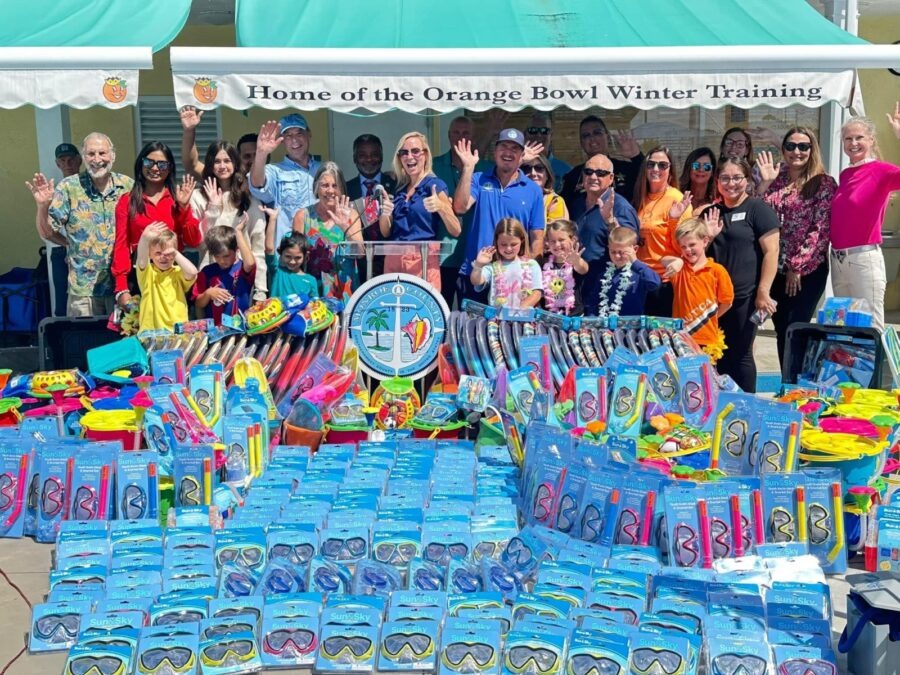 SWIM GEAR GALORE: CELEBRATION OF THE SEA’S DONATION SUPPORTS LOCAL KIDS