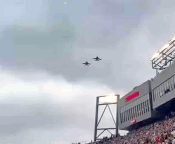 KEY WEST NATIVE FLIES FIGHTER JET IN FOOTBALL FLYOVER