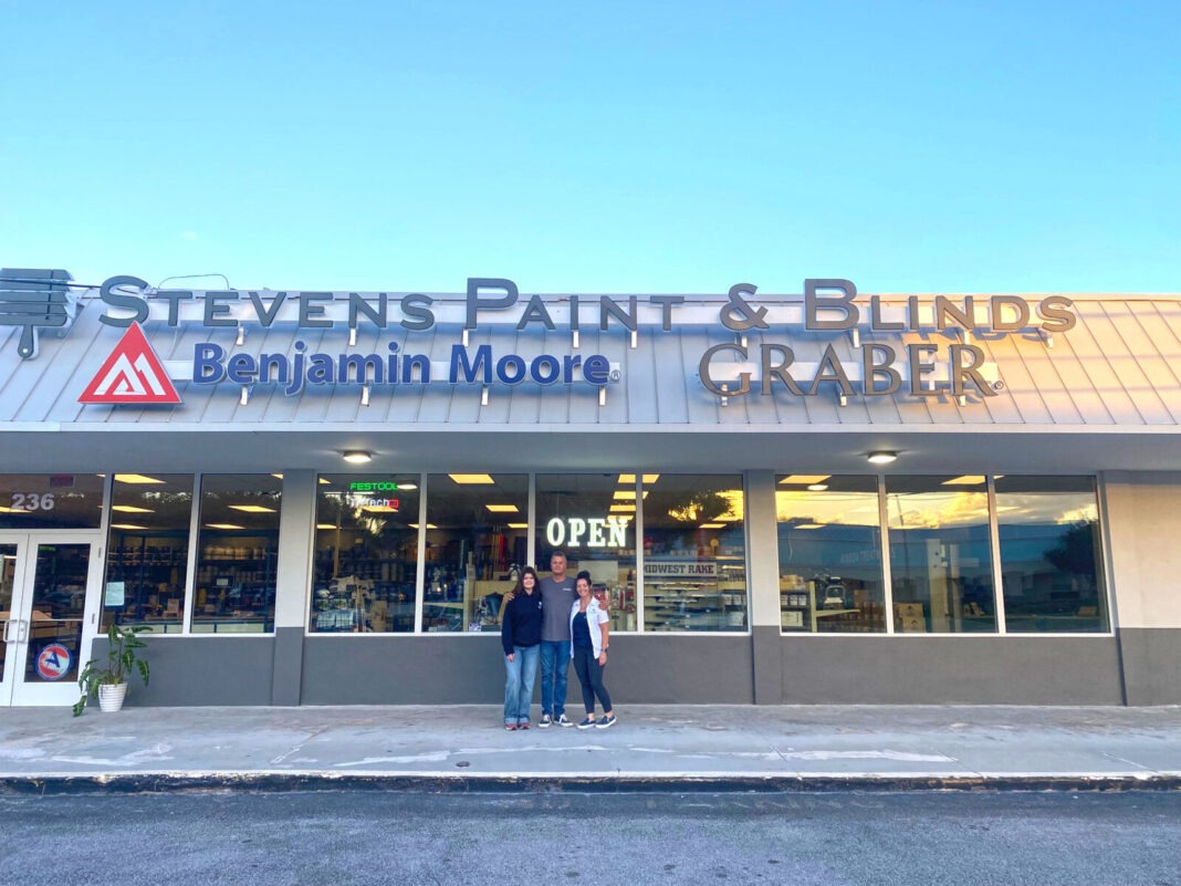 STEVENS PAINT AND BLINDS IS A FAMILY AFFAIR IN MARATHON