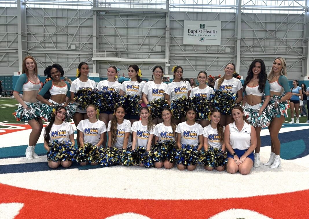 Dolphins teaching Dolphins: Marathon cheerleaders train with pros